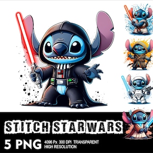 Starwars Stitch 5 PNG Design High Resolution Transparent Background ...