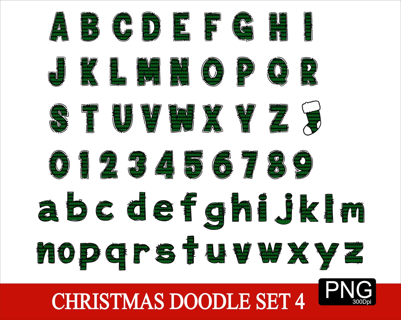 Christmas Alphabet PNG Christmas Letters Numbers Clipart Santa Alphabet ...