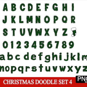 Christmas Alphabet PNG Christmas Letters Numbers Clipart Santa Alphabet ...