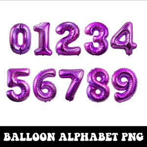 Party Balloon Purple Alphabet Png Birthday Png Alphabet Party Png Font ...