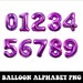 Party Balloon Purple Alphabet Png Birthday Png Alphabet Party Png Font ...