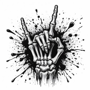 Rock N Roll Skeleton 5 PNG Design High Resolution Transparent ...