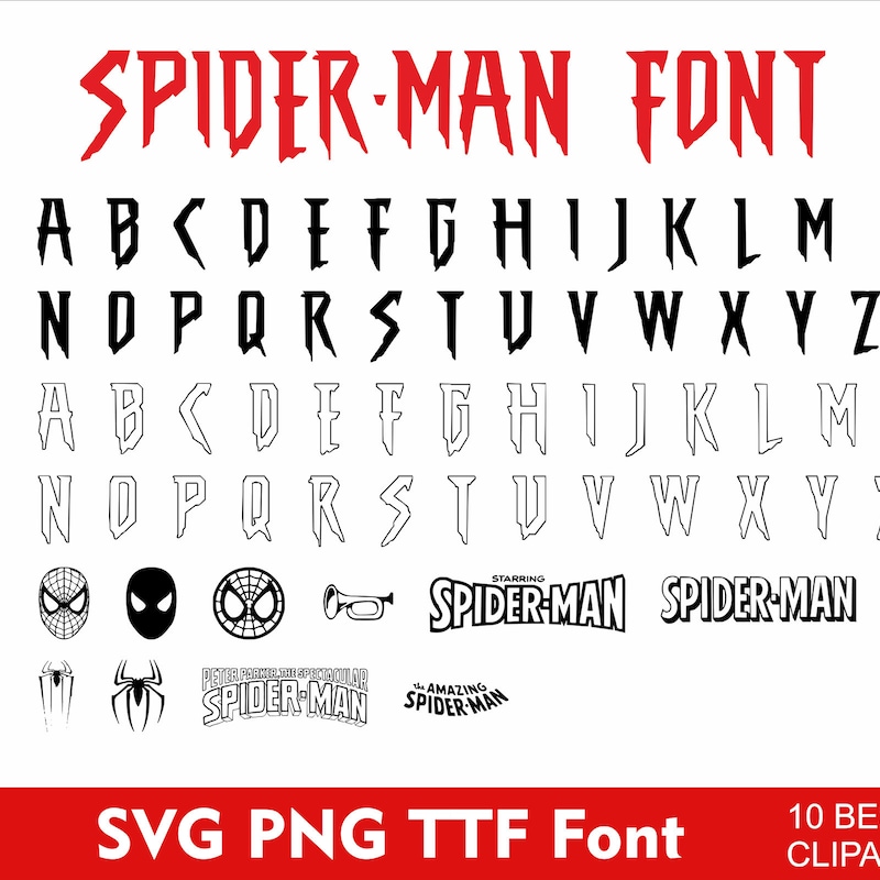 Spiderman Letters - Etsy