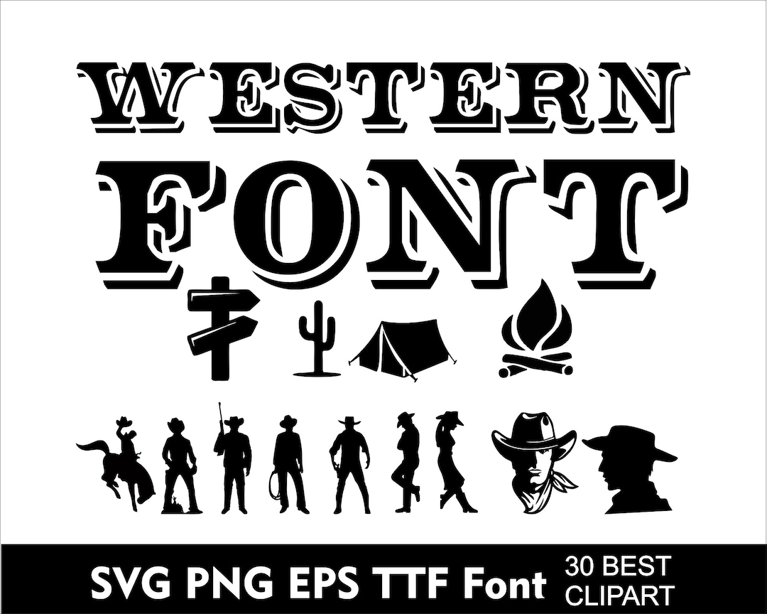Western Sheriff Font Svg Sheriff Alphabet for Cricut Svg Png Eps 30 ...
