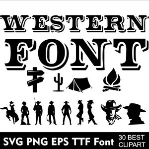 Western Sheriff Font Svg Sheriff Alphabet for Cricut Svg Png Eps 30 ...