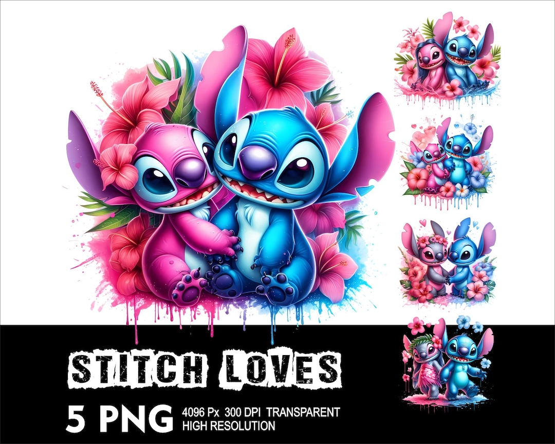 Loves Stitch 5 PNG Design High Resolution Transparent Background Design ...