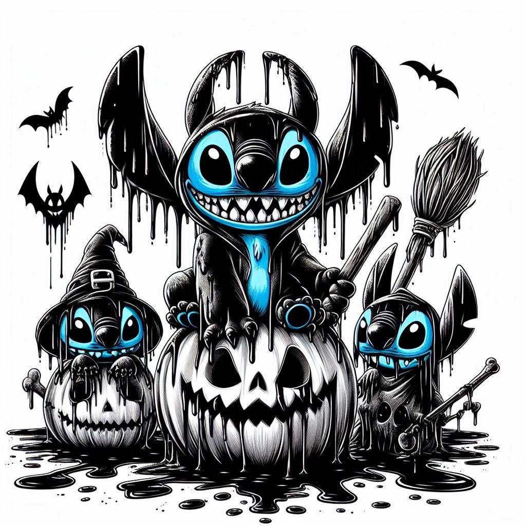 Halloween Gothic Stitch 5 PNG Design High Resolution Transparent ...