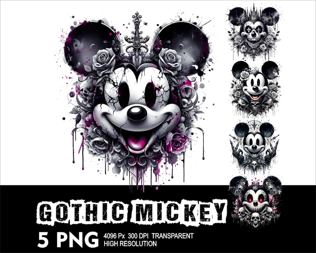 Gothic Mickey 5 PNG Design High Resolution Transparent Background ...