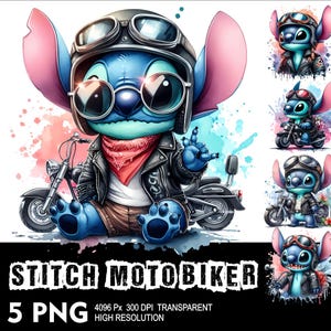 Moto Biker Stitch 5 PNG Design High Resolution Transparent Background ...