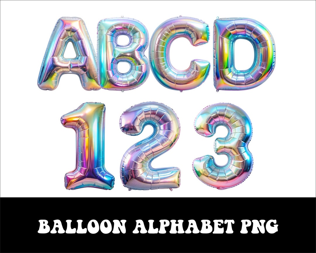 Party Balloon Alphabet Png Birthday Png Alphabet Party Png Font Ballon ...