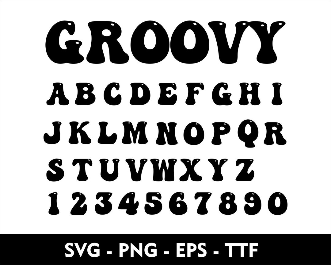 Retro Groovy Aphabet SVG Vintage Font Retro Alphabet Font for Cricut ...