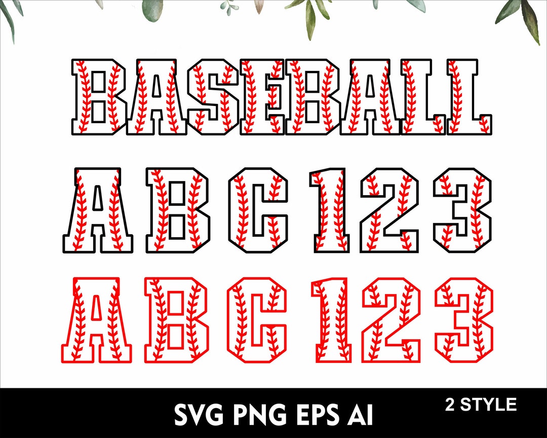 Baseball Alphabet Svg Baseball Letters and Numbers Baseball Alphabet 2 ...