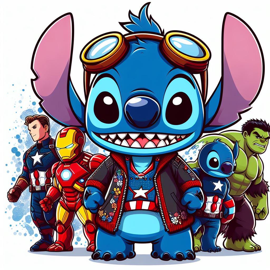 Super Hero Stitch 10 PNG Design High Resolution Transparent Background ...