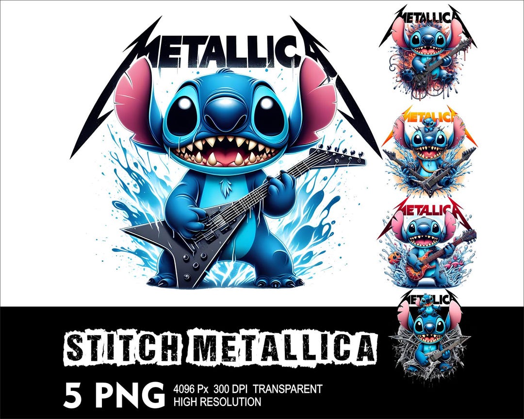 Metallica Stitch 5 PNG Design High Resolution Transparent Background ...