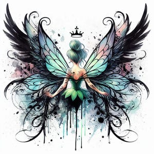 Gothic Tinkerbell PNG Cute Dark Images 5 PNG Design High Resolution ...