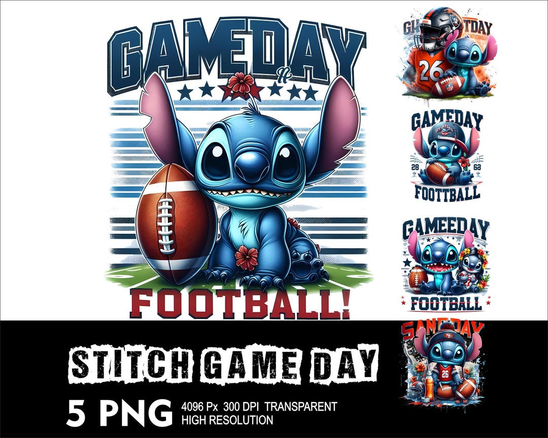 Game Day Football Stitch 5 PNG Design High Resolution Transparent ...