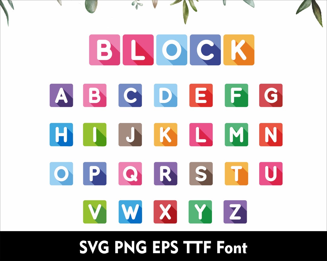 3d Baby Blocks Alphabet SVG Building Blocks Cut Files Blocks Letter A-Z ...