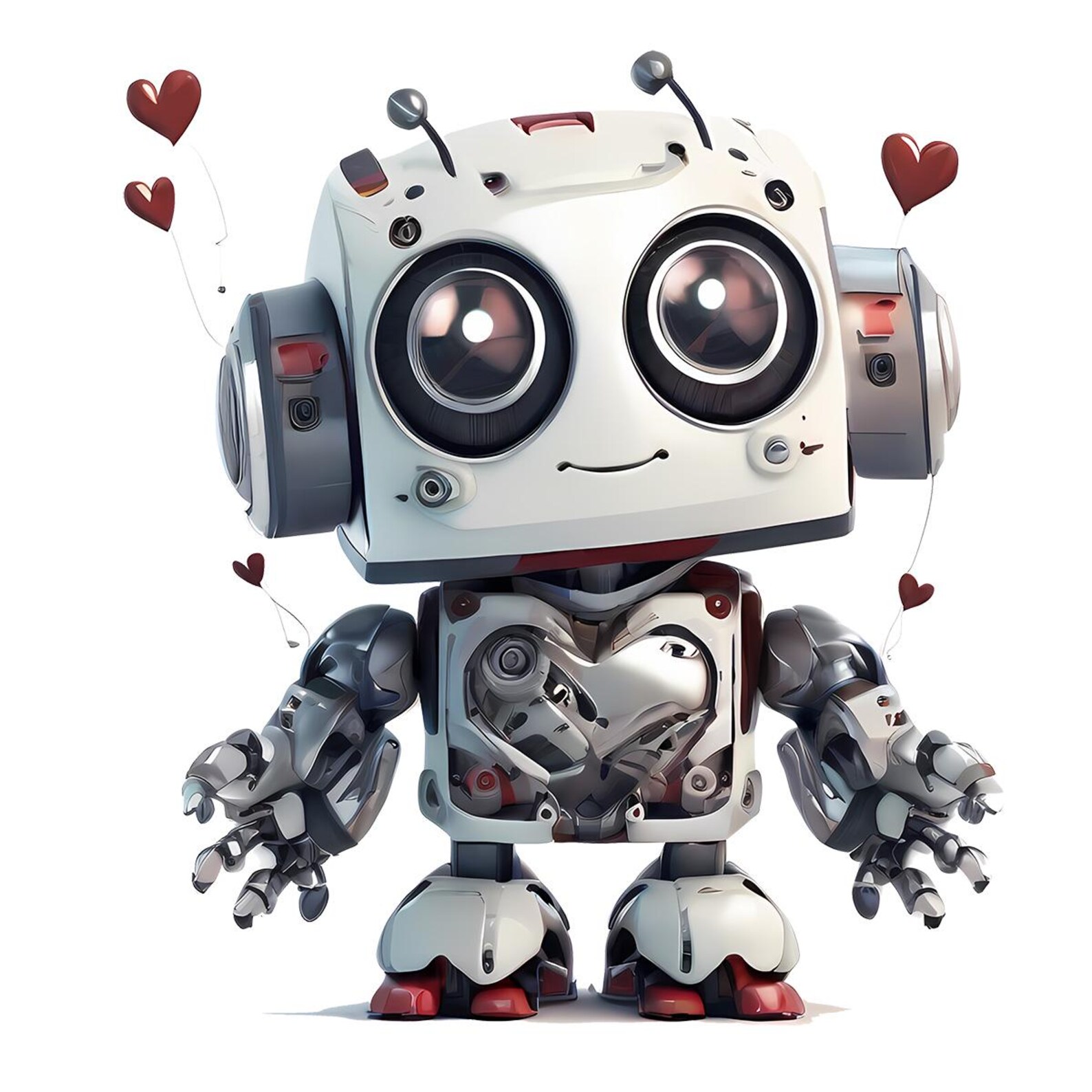 Cute Robot Clipart 5 High Quality PNG, Scrap Booking, Happy Robot ...