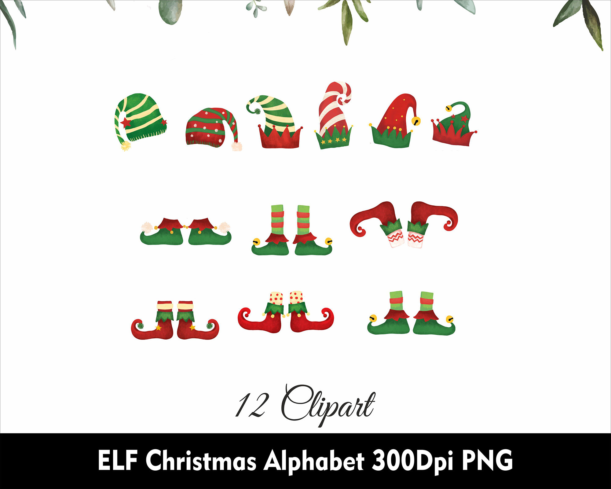Christmas ELF Doodle Letters Xmas Elf Alphabet Merry Christmas Doodle ...