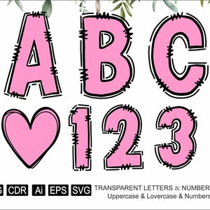 Doodle Letters PNG Transparent Doodle Alphabet Hand Drawn Blank Font ...