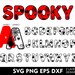 3D Spooky Alphabet Svg 2 Layar Font Svg for Cricut Cut Svg Halloween ...
