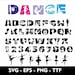 Ballet Alphabet Font SVG Ballet Font Dancer SVG Font Ballet Clipart ...