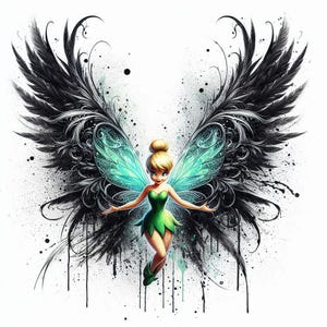 Gothic Tinkerbell PNG Cute Dark Images 5 PNG Design High Resolution ...