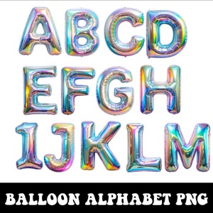 Party Balloon Alphabet Png Birthday Png Alphabet Party Png Font Ballon ...
