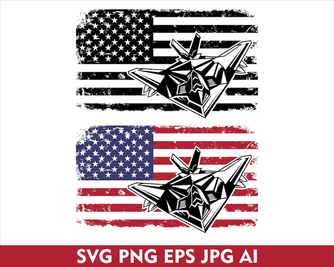 Lockheed F-117 Nighthaw SVG American Flag Fighter F117 Nighthaw ...