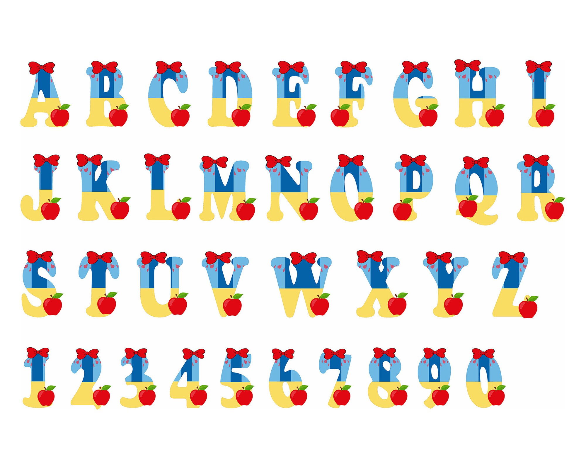 Princess Font 4 Set Princess Doodle Alphabet Frozen SVG, Belle Svg ...