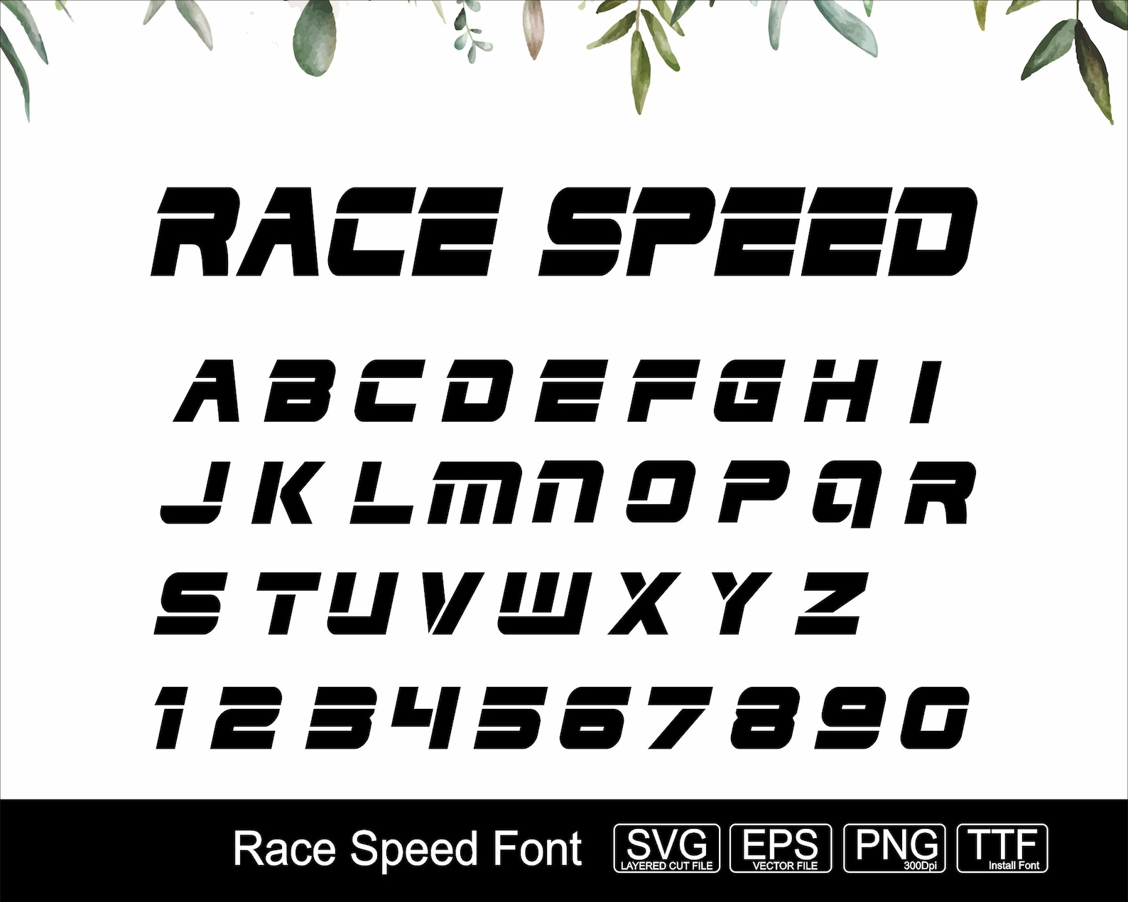 Racing Font Speed Racing Alphabet SVG Cricut Silhouette Font Sport Race ...