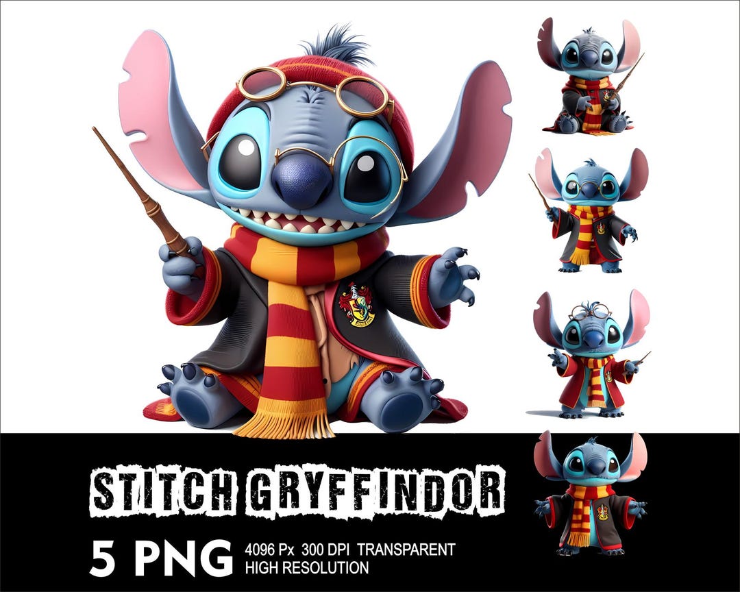 Gryffindor Stitch 5 PNG Design High Resolution Transparent Background ...
