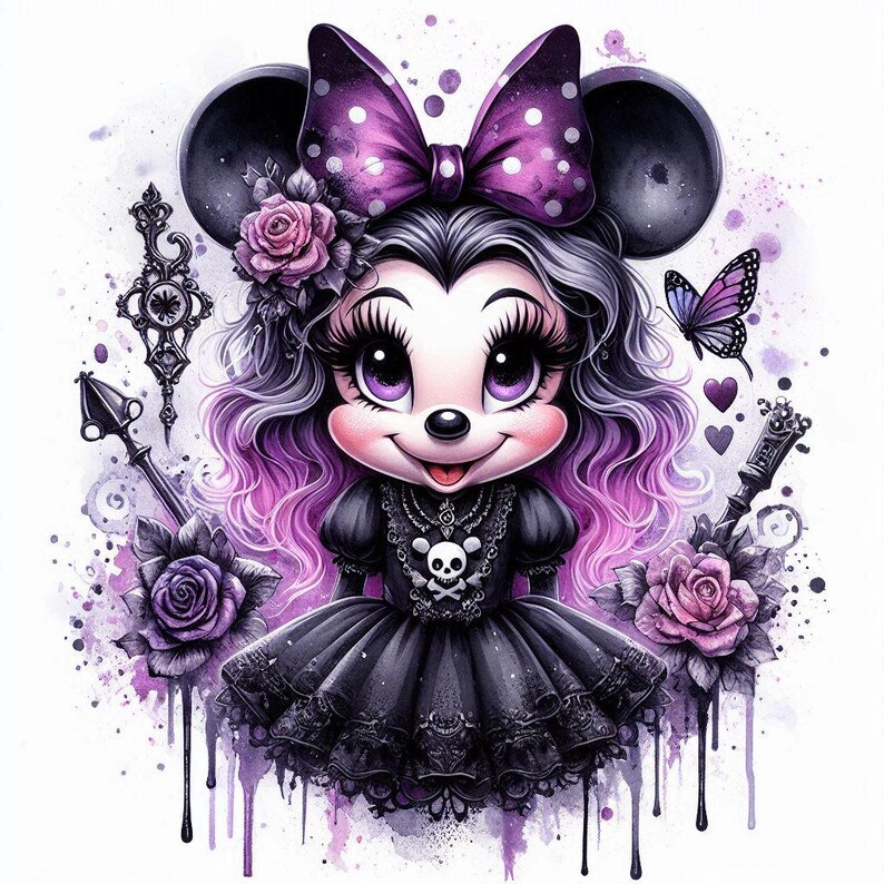 Gothic Minnie 5 PNG Design High Resolution Transparent Background ...