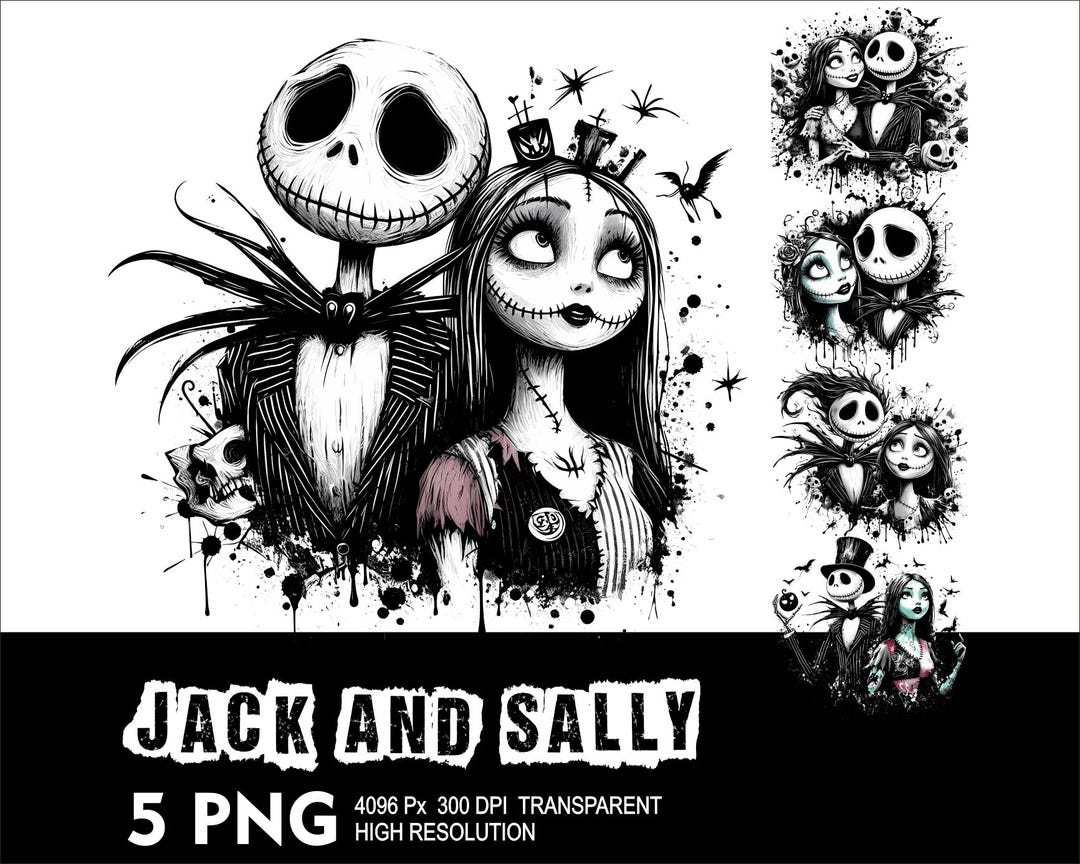 Jack and Sally 5 PNG Design High Resolution Transparent Background ...