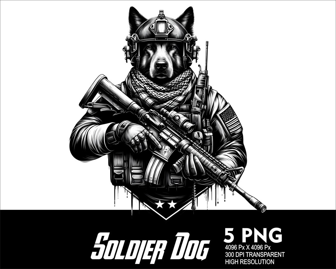 Soldier Dog 5 PNG Design High Resolution Transparent Background Design ...