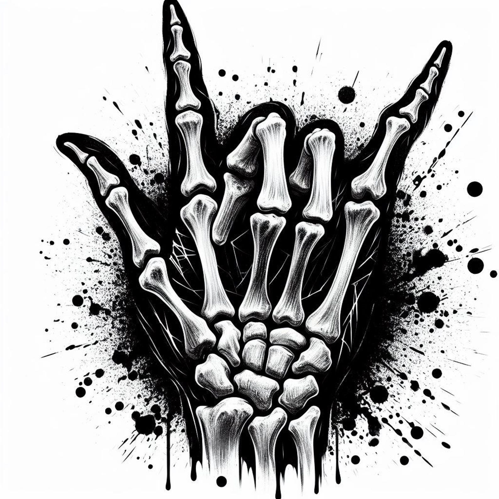 Rock N Roll Skeleton 5 PNG Design High Resolution Transparent ...