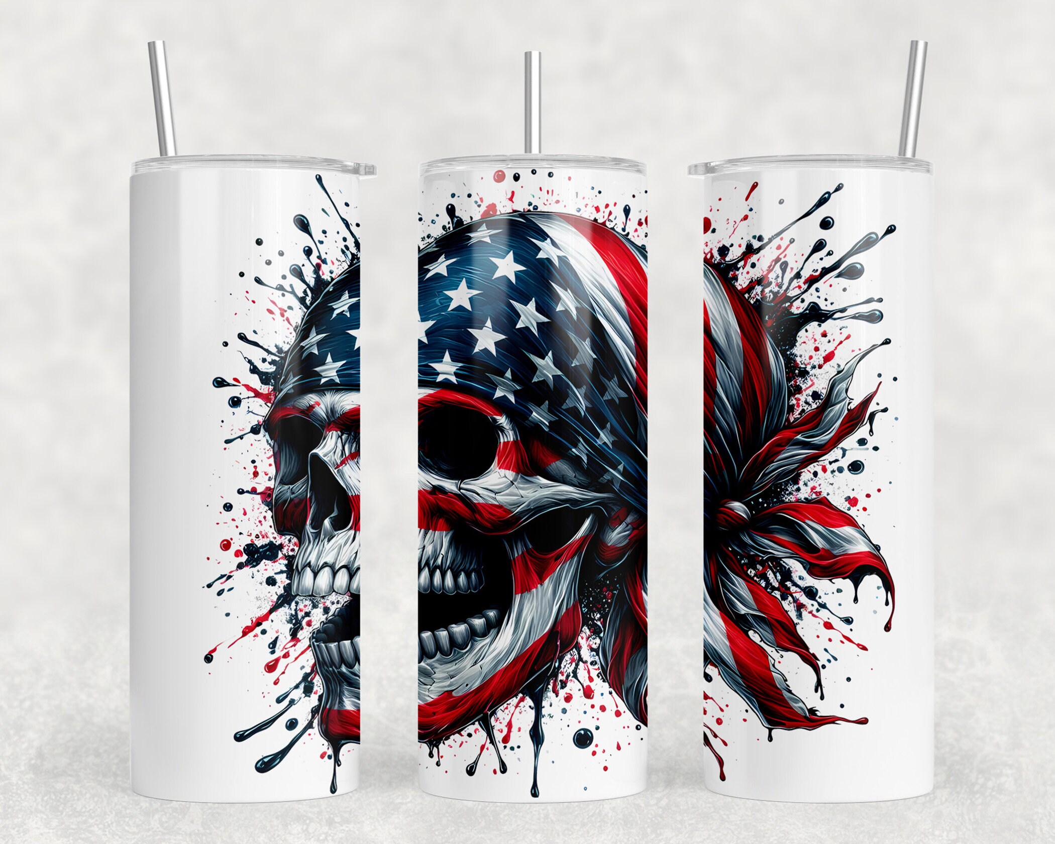 Patriotic Skull American 5 PNG Design High Resolution Transparent ...