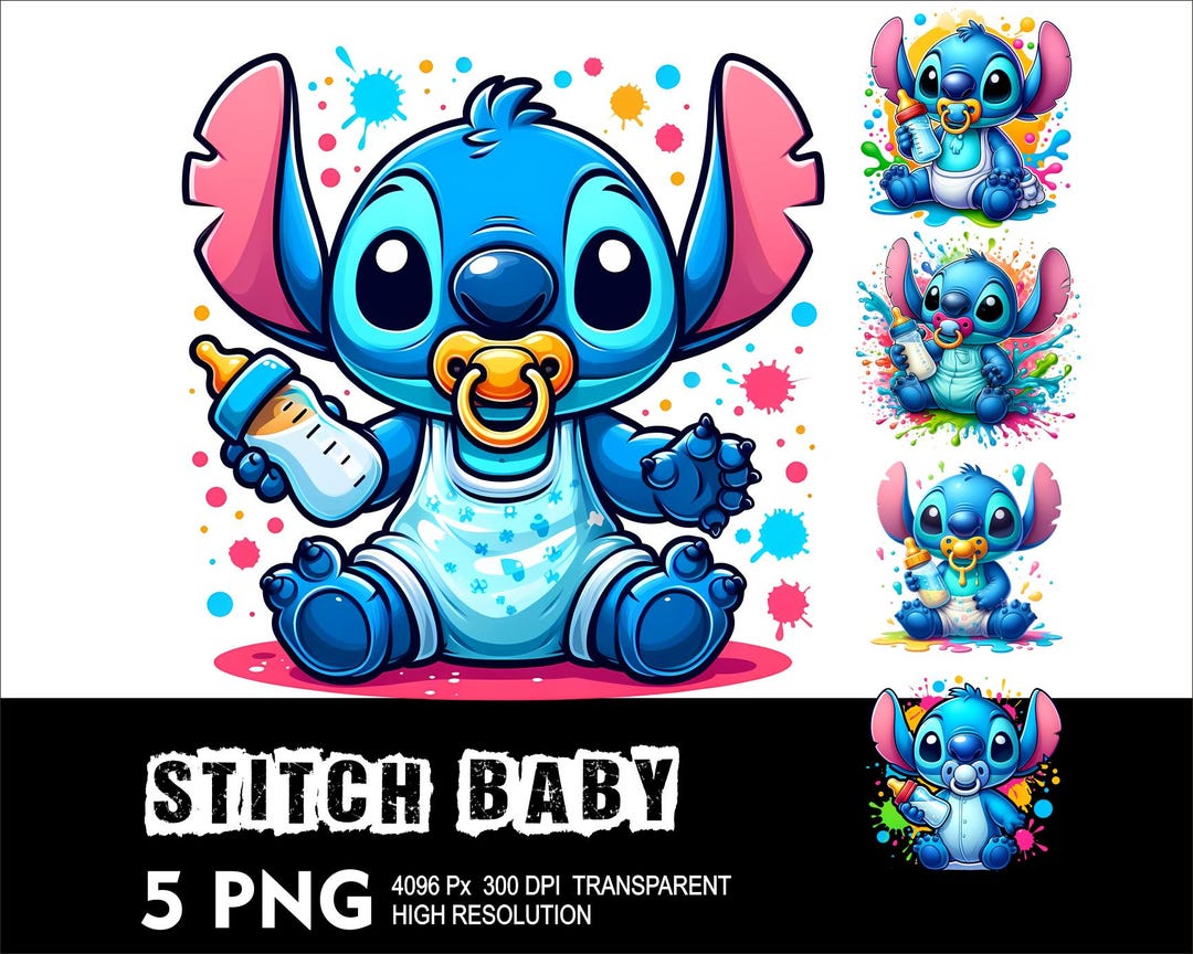 Baby Stitch 5 PNG Design High Resolution Transparent Background Design ...