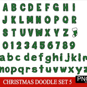 Christmas Alphabet PNG Christmas Letters Numbers Clipart Santa Alphabet ...