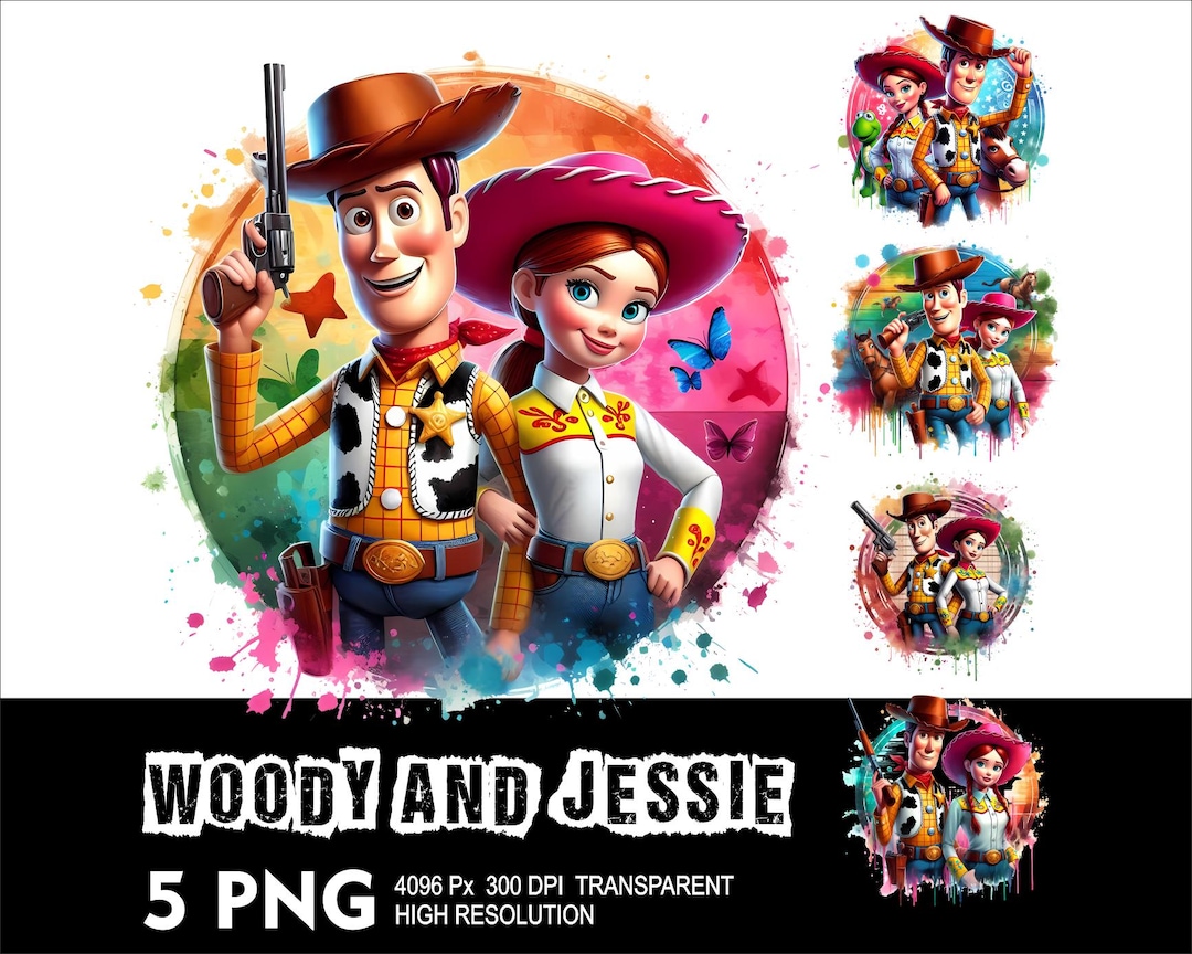 Toy Story Woody and Jessie 5 PNG Design High Resolution Transparent ...