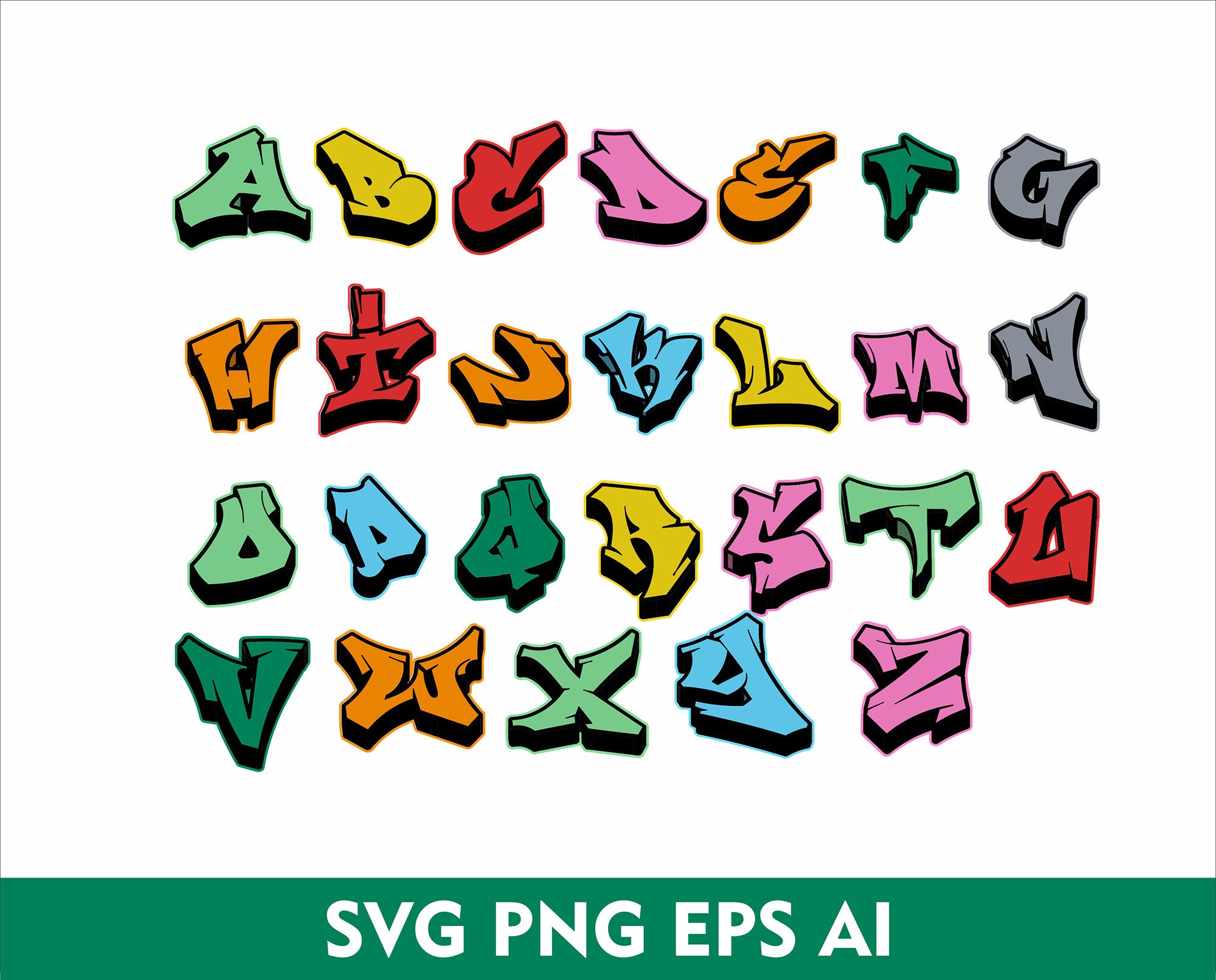 Street Graffiti Font SVG Street Graffiti Alphabet Graffiti - Etsy UK