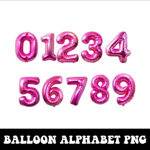 Party Balloon Pink Alphabet Png Birthday Png Alphabet Party Png Font ...