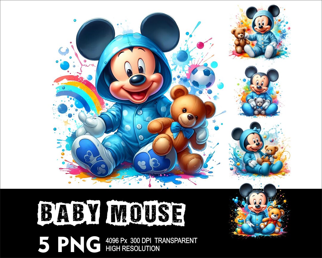 Baby Mickey 5 PNG Design High Resolution Transparent Background Design ...