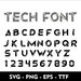 Tech Alphabet Font SVG Technology Alphabet Cyberpunk Futuristic Techno ...