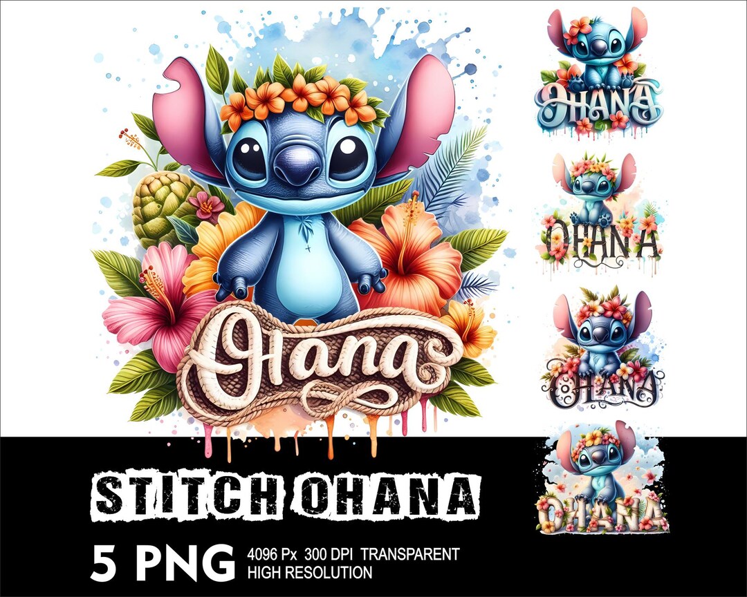 Ohana Stitch 5 PNG Design High Resolution Transparent Background Design ...