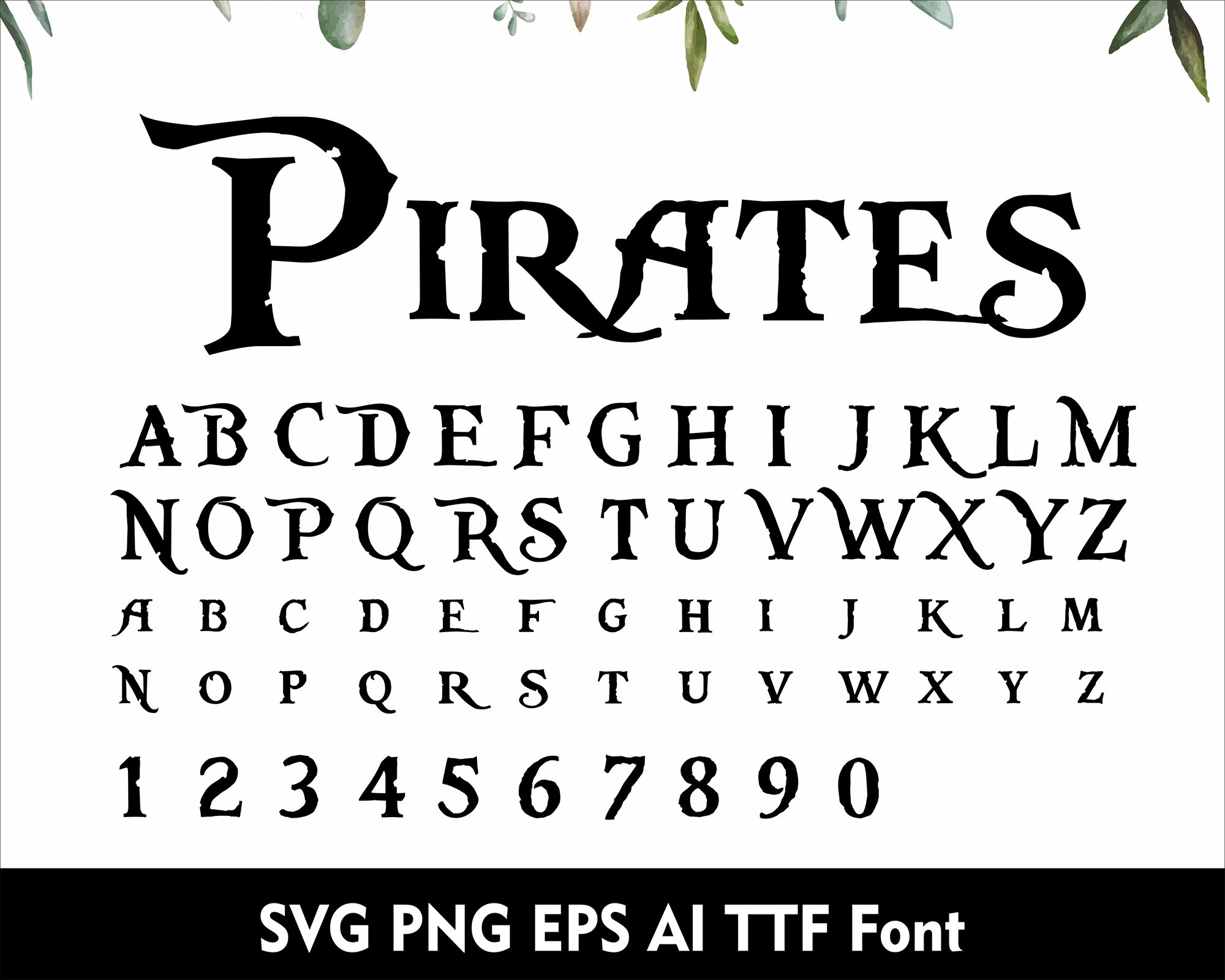 Pirates Alphabet Pirate Font Caribbean Font Pirates Letters Svg Png Eps ...