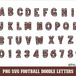 American Football Font PNG SVG Football Letters Alphabet PNG Football ...