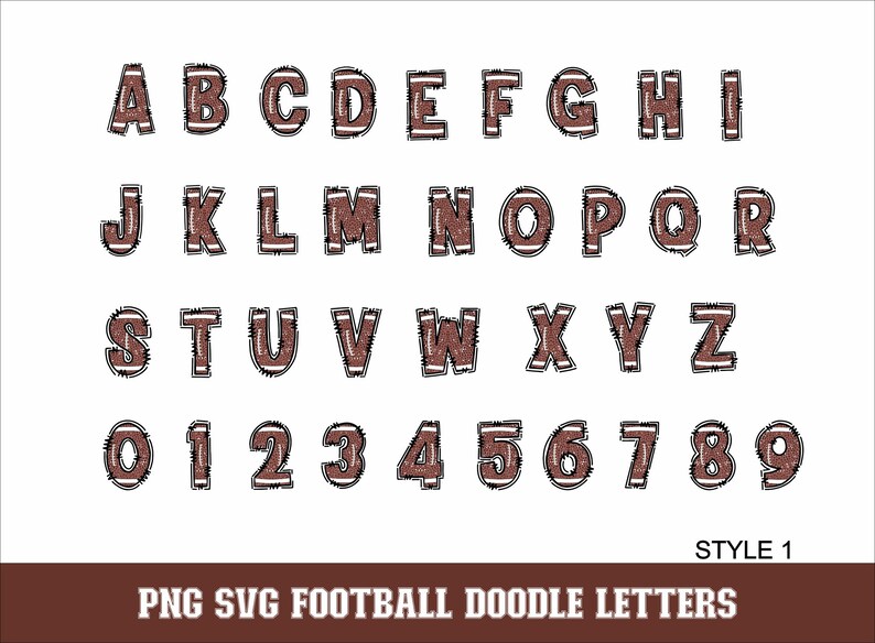 American Football Font PNG SVG Football Letters Alphabet PNG Football ...