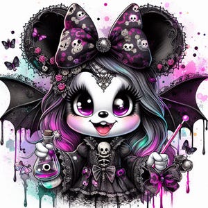 Gothic Minnie 5 PNG Design High Resolution Transparent Background ...