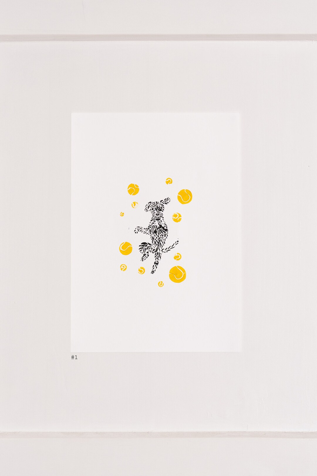 Two-color Lino Print Dog and Cat 297 X 210 Mm - Etsy